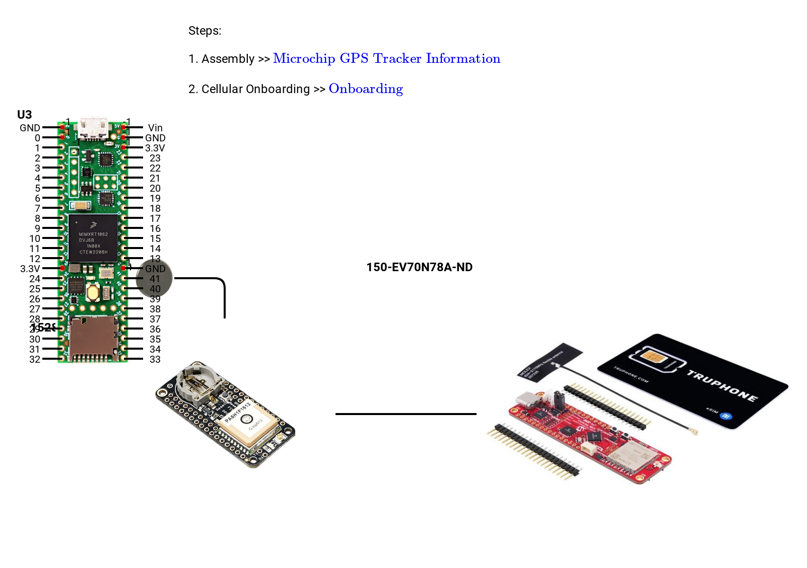 Scheme-it | GPS Tracker using AVR-IoT EV70N78A | DigiKey